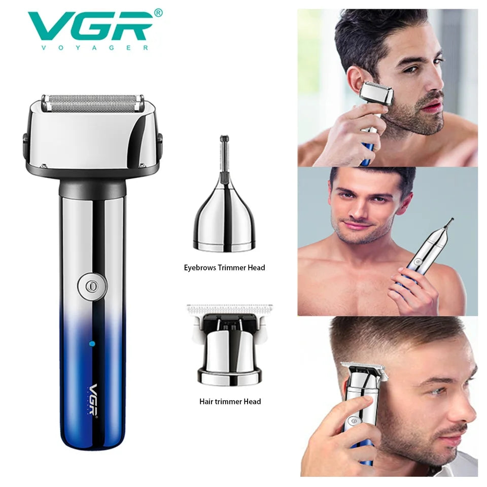 Home / VGR 3 in 1 For Men Eyebrows/Hair/Beard Trimmer Grooming Kit Lithium Battery LED Display
