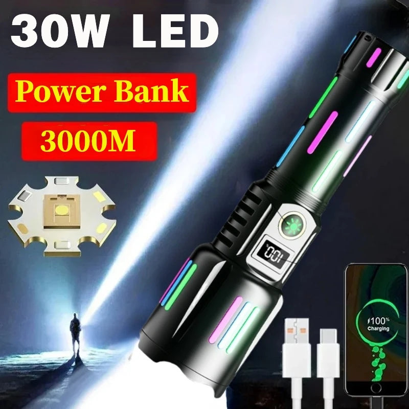 Laser Canon 2Km Ruilang Most Powerful LED Flashlight Rechargeable ...