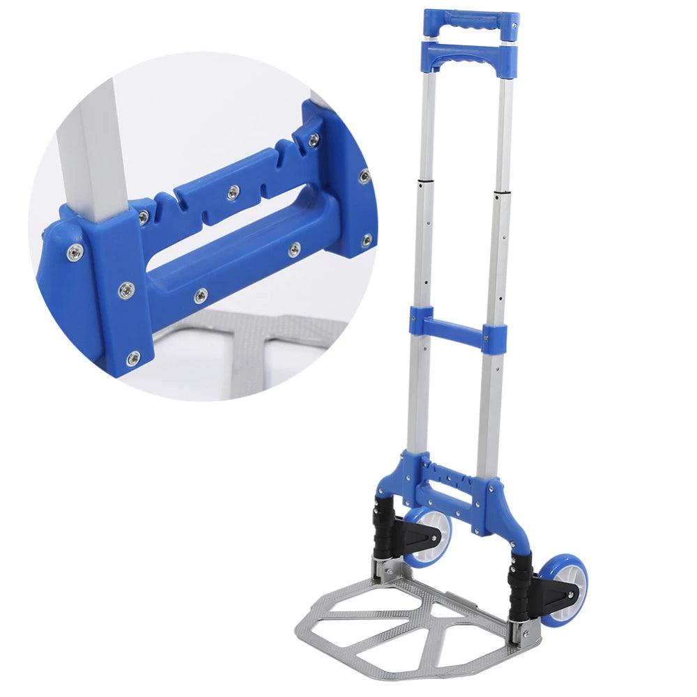 Foldable Hand Trolley, Aluminum Heavy Duty Luggage Trolley Hand Foldab ...